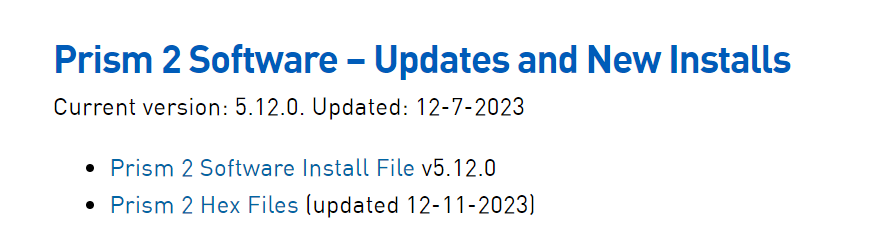 How do I download Prism2 Software?